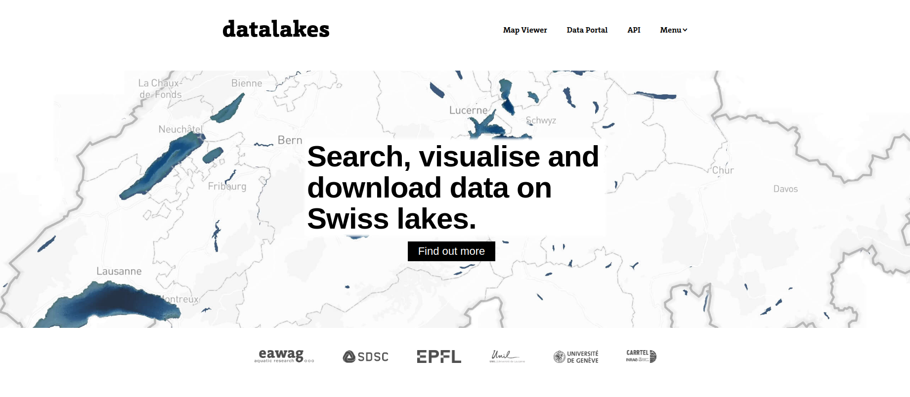 GitHub - eawag-surface-waters-research/datalakes-react: React-App for searching, visualising and ...